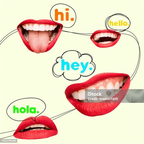 Kolase Seni Kontemporer Inspirasi Ide Gaya Majalah Perkotaan Yang Trendi Komposisi Dengan Bibir