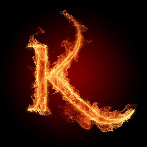 Hd Wallpaper Burning Letter K Illustration Fire Flame Alphabet Litera Wallpaper Flare