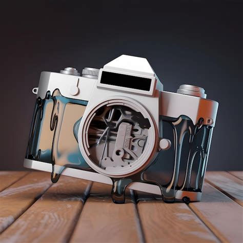 3d Rendering Of Camera Melting Premium Ai Generated Image