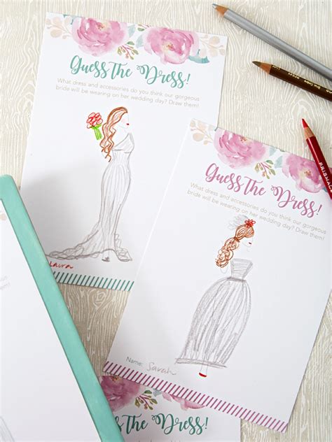 Guess The Wedding Dress Free Printable