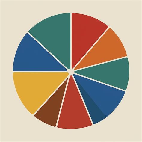 Premium Vector A Pie Chart With Various Segments Each Colored