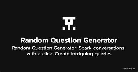 Microapp Random Question Generator