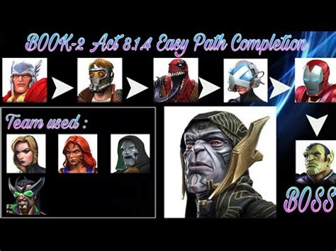 Mcoc Act 8 1 4 Easy Path Completion Boss Solo Itemless YouTube