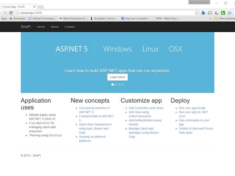 Windows 10 Iot Core Publish Aspnet Web Application