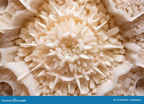 Gypsum Rosette Crystal Structure In White And Sand Color Stock Image