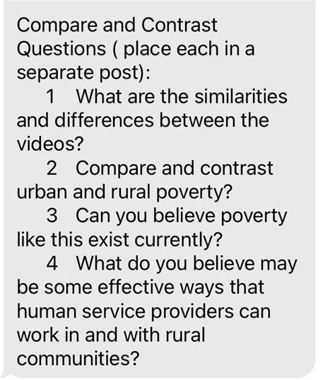 Solved Compare And Contrast Questions ﻿place Each In A