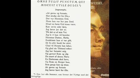 Christian Steffensen At Gavne Og Fornøie Johan Herman Wessel Med Tekst Youtube