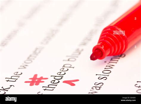 Proofreading Marks Hi Res Stock Photography And Images Alamy