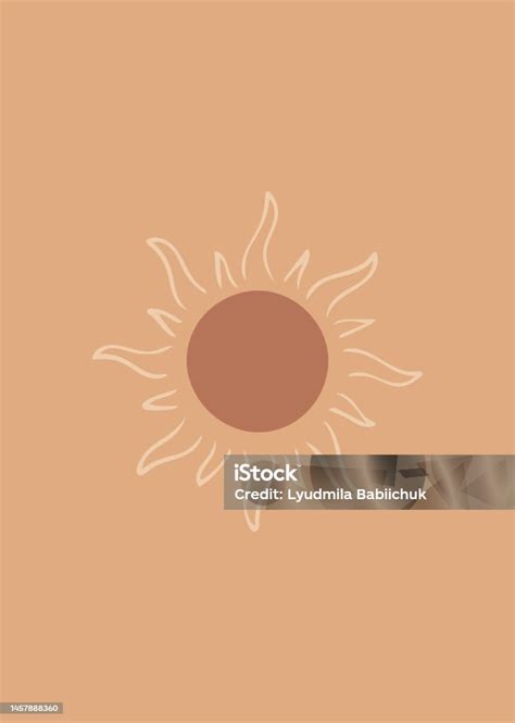 파스텔 색상의 미니멀리즘 부드러운 갈색 톤의 추상적인 배경 복고풍 현대 기하학적 모양 그래픽 배경 단계 태양의 패션과 트렌드 0