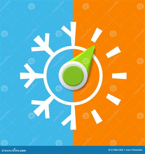 Icon Thermostat With Arrow Climate Control Regulator Stock Vector