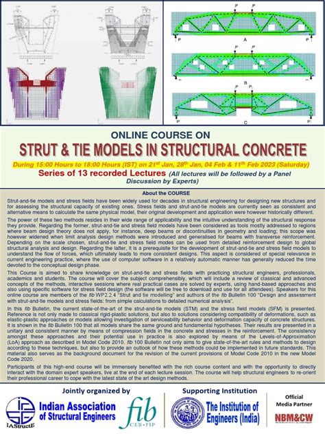Flier Online Course On Strut And Tie Models In Structural Concrete From