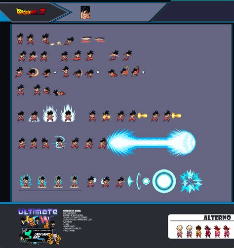 Goku Final Saga Saiyan Ulsw Sprite Sheet By Erickjcrack507 On Deviantart