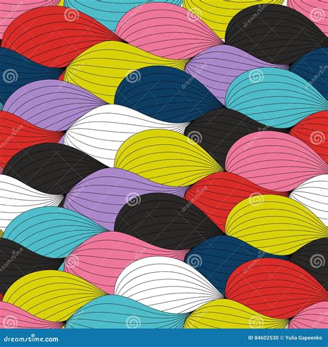 Abstract Wave Seamless Pattern Background Vector Illustration Stock