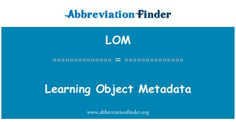 Lom Significa Metadatos De Objeto De Aprendizaje Learning Object Metadata