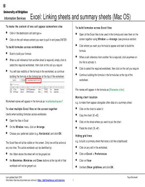 Fillable Online Excel Linking Sheets And Summary Sheets QRC Fax Email Print PdfFiller