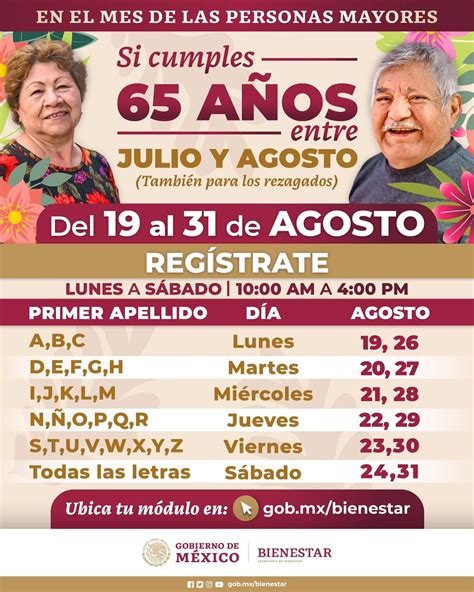 Calendario Pensión Bienestar Para Adultos Mayores Inicia Proceso De