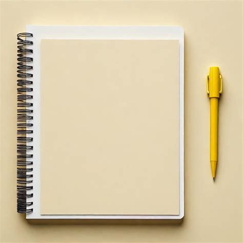 Premium Ai Image Empty Notebook With Blank Pages On Color