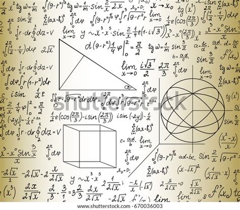 Mathematical Vector Seamless Pattern Geometrical Figures Stock Vector Royalty Free 670036003