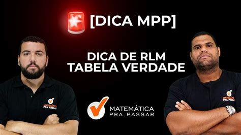 Dica De Raciocínio Lógico Tabela Verdade Youtube