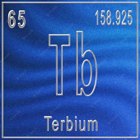 Premium Photo Terbium Chemical Element Sign With Atomic Number And