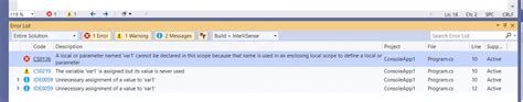C Error Cs0136 A Local Variable Named Var Cannot Be Declared In