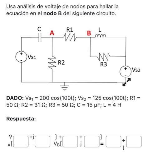 Solved Use Node Voltage Analysis To Find The Equation In Chegg Com