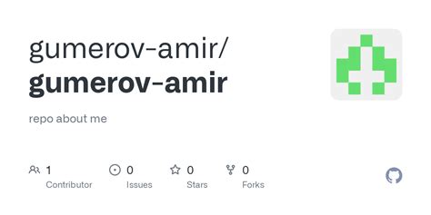 Github Gumerov Amirgumerov Amir Repo About Me