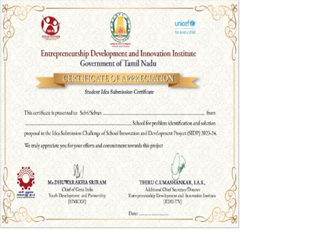 Pooja K Idea Certificate Pdf