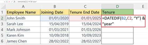 How To Calculate Tenure In Years And Months In Microsoft Excel SpreadCheaters