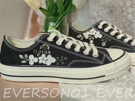 Custom Converse Low Top Converse Chuck Taylor 1970s Custom Embroidered