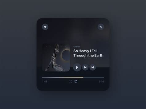 Music Player Widget Dark Mode By Mads Egmose On Dribbble