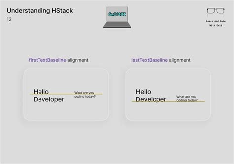 hstack alignment firsttextbaseline vs lasttextbaseline r swiftui