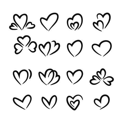 Love Hand Drawn Collection Vector Illustration 39938841 Vector Art At