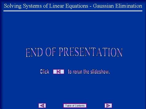 Solving Systems Of Linear Equations Gaussian Elimination The