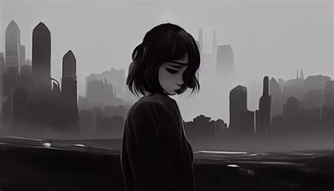 Lonely Girl Crying Anime