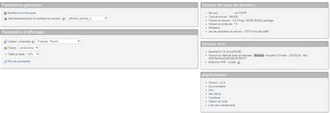 Phpmyadmin Interclassement Connexion Serveur Edi Cms Outils