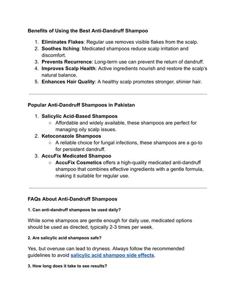 Ppt The Ultimate Guide To Choosing The Best Anti Dandruff Shampoo In Pakistan Powerpoint