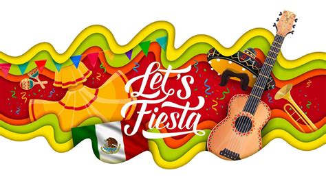 Mexican Fiesta Party Banner With Music Instruments 34751211 Vector Art