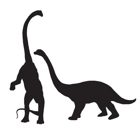 Brontosaurus Dinosaur Silhouette Illustration 46621870 Vector Art At