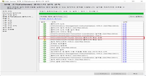 Cluster Mscsmircosoft Cluster Service 클러스터 확인 오류