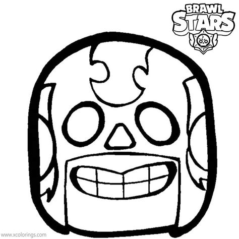 Brawl Stars Coloring Pages El Primo Head Xcolorings Com