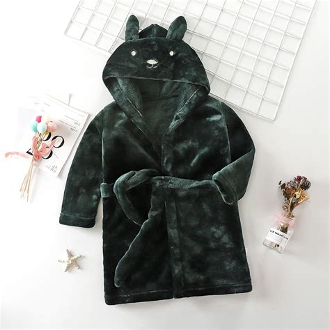 Bath Robes Green Clothes Girls Long Sleeve Girls Bathrobe Girls Outfits