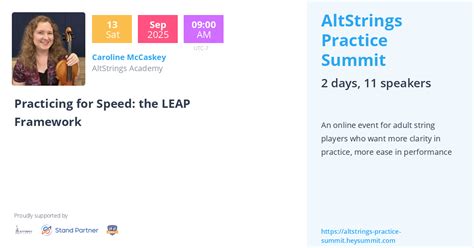 Practicing For Speed The Leap Framework