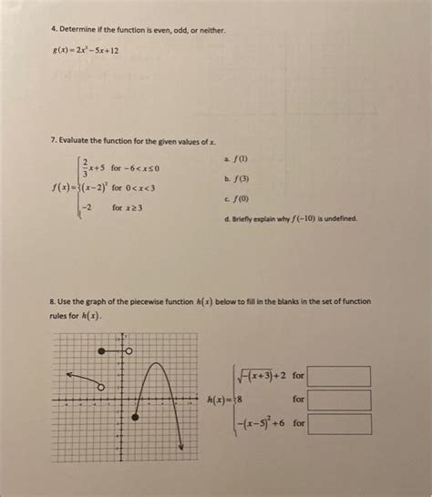 Solved Determine If The Function Is Even Odd Or Chegg Com