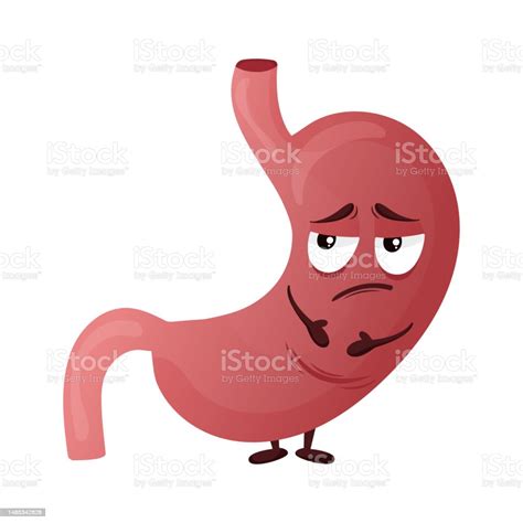 만화 위 캐릭터입니다 고통 인간의 내부 장기에 고통받는 개념 벡터 그림 Full Body Isolated에 대한 스톡 벡터 아트 및 기타 이미지 Full Body