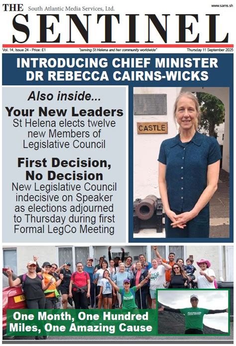 Download The Sentinel Newpaper From St Helena