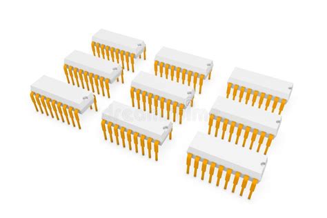 Microprocessor Stock Illustration Illustration Of Semiconductor 12269519