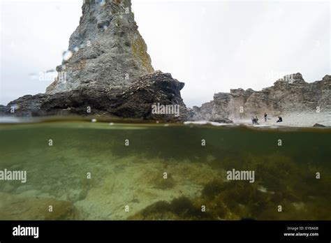 Stack Or Seastack A Geological Landform Consisting Of A Steep And Often Vertical Column Or