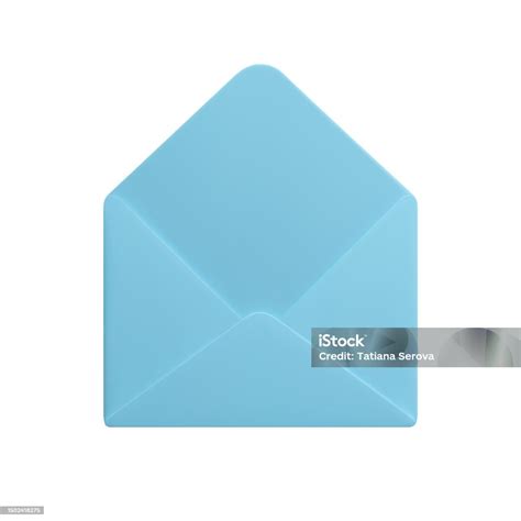 흰색 배경에 분리된 3d 공개 편지 봉투 파란색 메일 메시지 봉투 열기 3d 렌더링 기호 디자인 장식 요소 귀여운 만화 스타일의 벡터 포스트 커뮤니케이션 사무실 서신 0명에