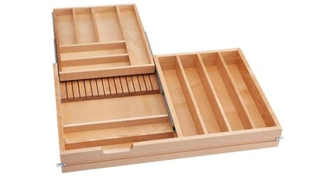 Rev A Shelf 4WTCD 36HSC 1 Wood Classics 33 W Base Cabinet Kitchen Two Tier Full Drawer Box